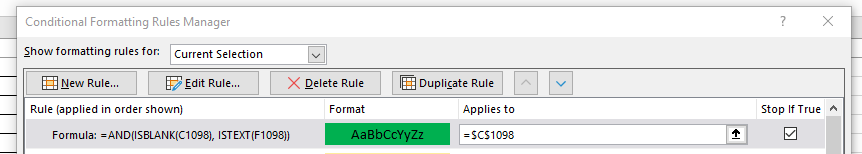 Conditional Formatting with 2 Variables where one is cell blank | Microsoft Community Hub