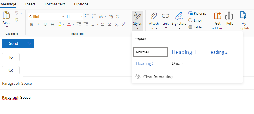 New Outlook Paragraph Space Setting. | Microsoft Community Hub
