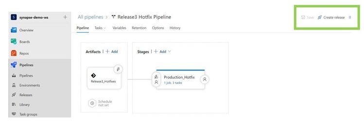 Using Azure DevOps with Synapse Workspaces to create hot fixes in ...