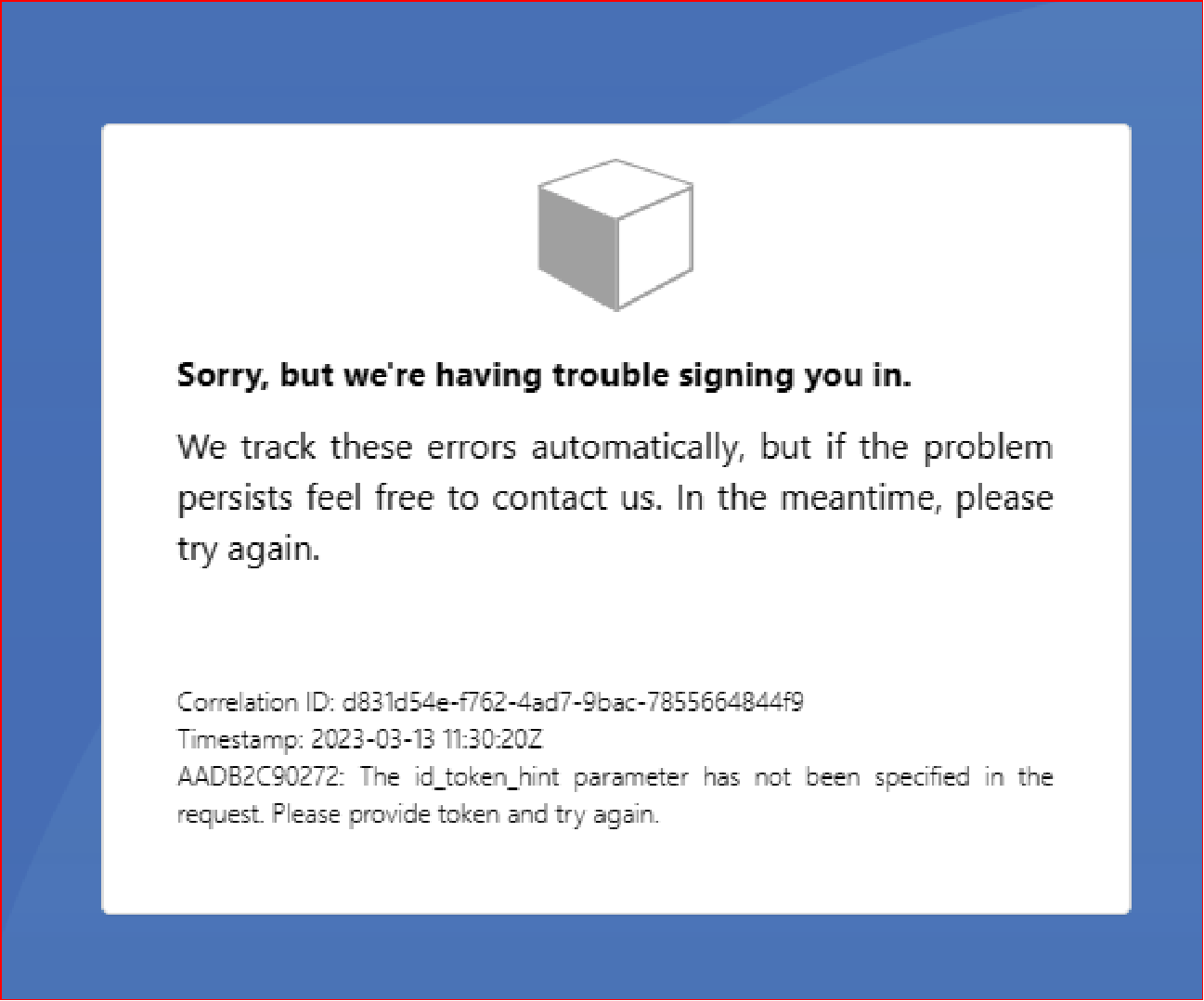 Azure B2c Signout Aadb2c90272 The Idtokenhint Parameter Has Not Been Specified In The