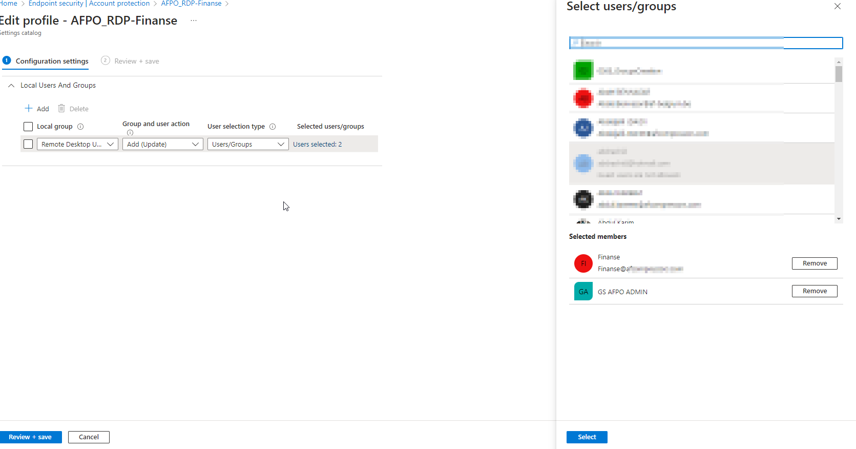 Group added by Endpoint Protection not applied correctly | Microsoft Community Hub