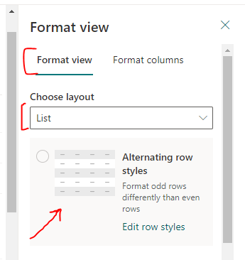 Using alternating row formatting in grouped list | Microsoft Community Hub