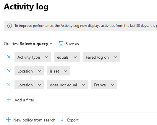 Create an alert on "Failure message: Strong Authentication is required ...