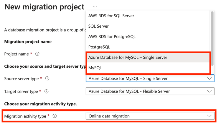 Azure DMS - Online Migration for MySQL