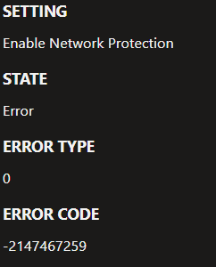Enable Network Protection - Error "-2147467259" - Windows Server 2016 ...