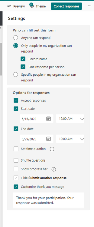 Notification Options not showing on my MS Forms | Microsoft Community Hub