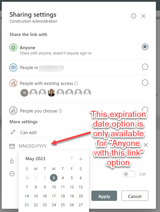 Adding expiration date to all share link types | Microsoft Community Hub