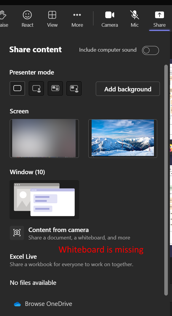 Guests can't share / create whiteboard | Microsoft Community Hub