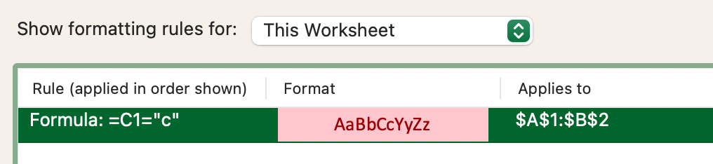 Conditional formatting only working on first column | Microsoft Community Hub
