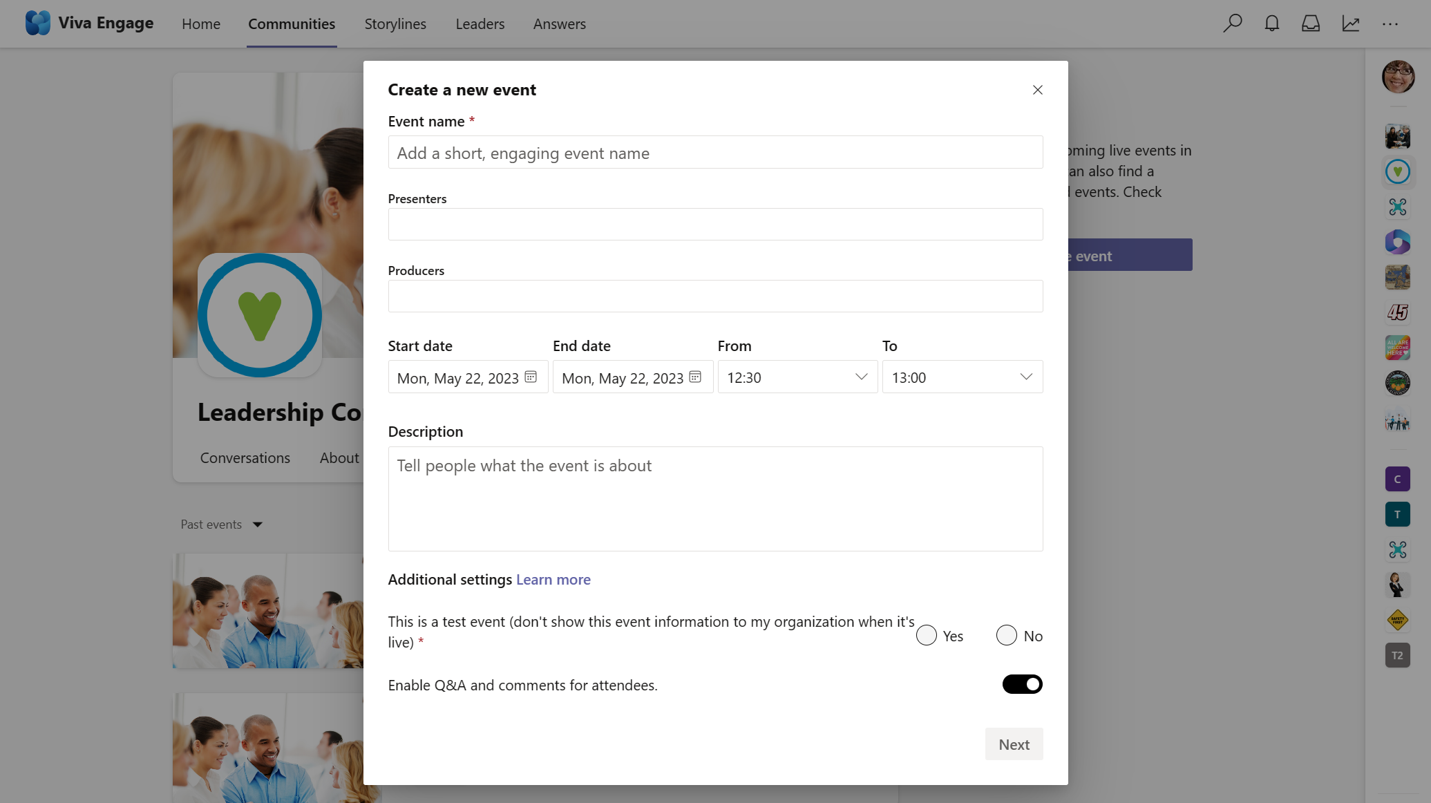 Schedule and produce a live event in Viva Engage | Microsoft Community Hub