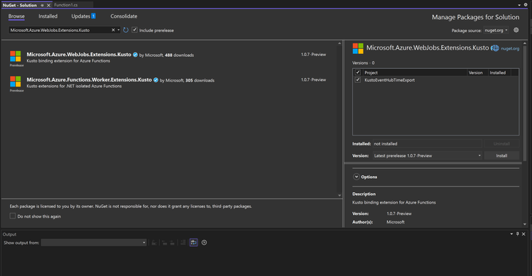Azure Data Explorer (Kusto) Bindings for Azure Functions - Public ...