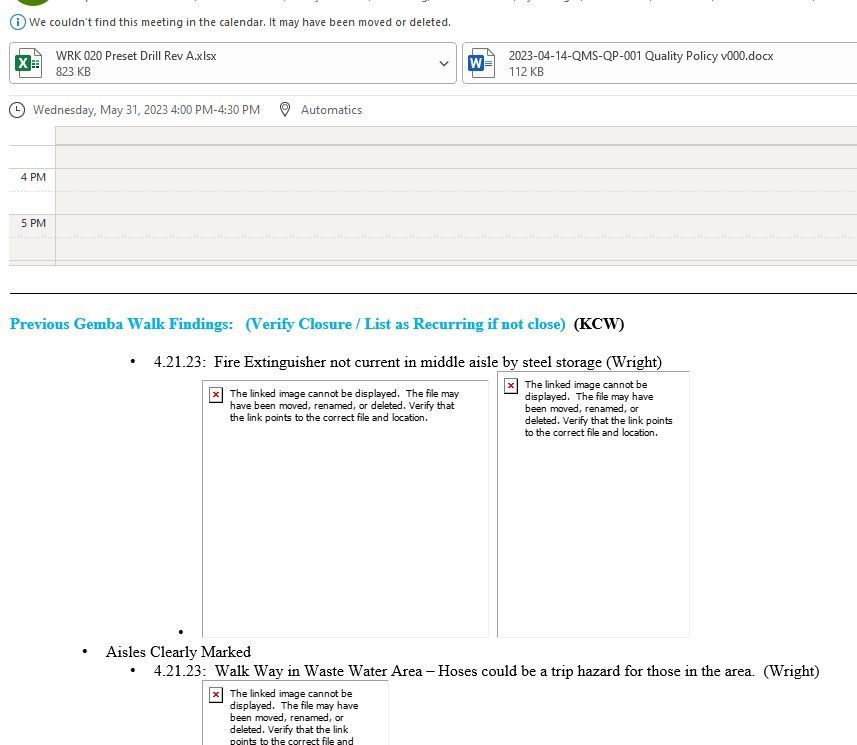 Pictures in meeting invite not showing | Microsoft Community Hub