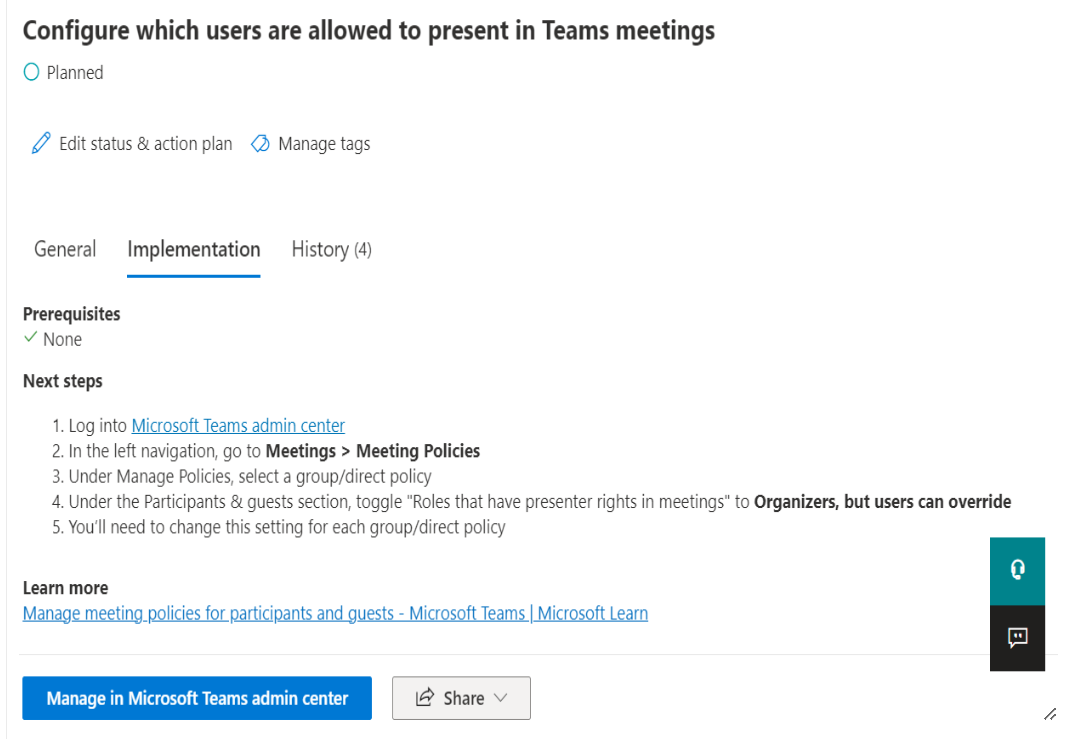 MS Defender Admin Center - Configure which users are allowed to present ...