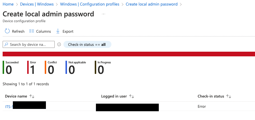 Local admin account creation error | Microsoft Community Hub