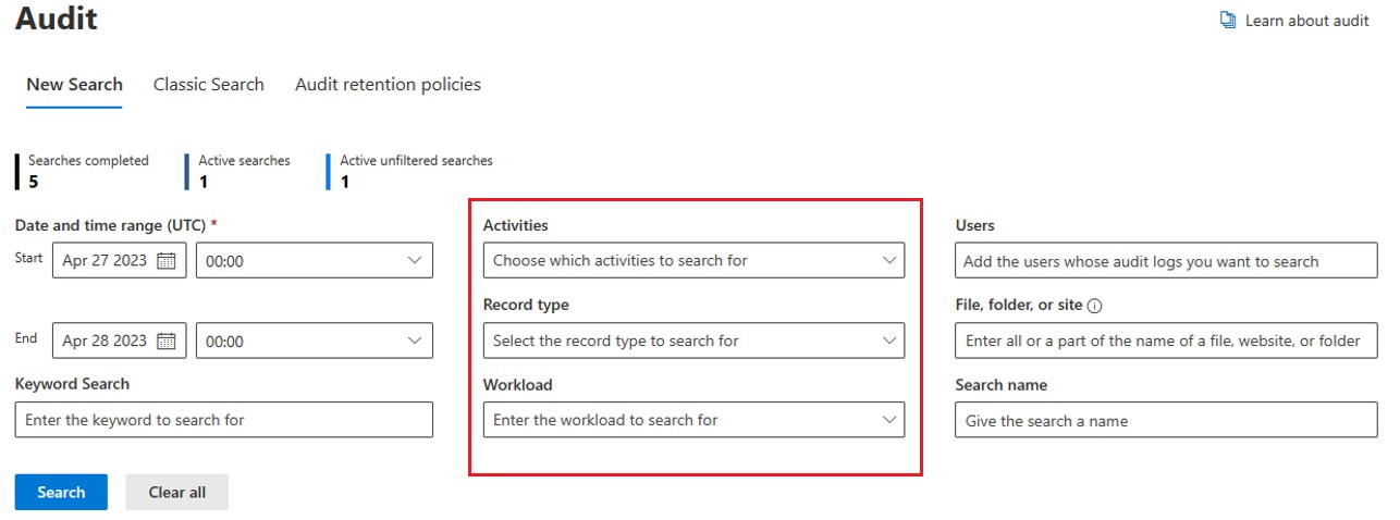 Auditing in Microsoft To Do, Planner, and Project for the web