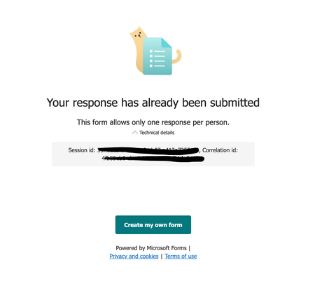 How can users edit their Microsoft form response after submitting