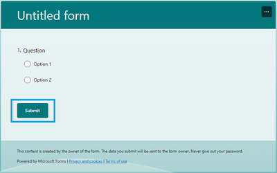 How can users edit their Microsoft form response after submitting