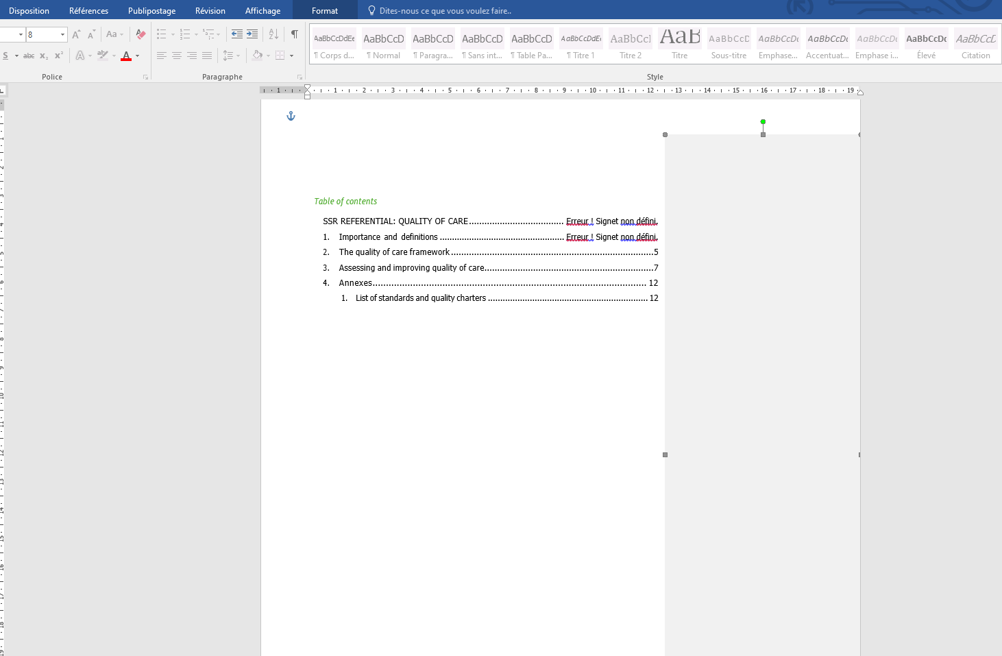 Weird Word Layout Issue : Annoying Grey rectangle on the right | Microsoft Community Hub