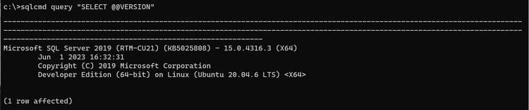 Use sqlcmd to create and query a SQL Server container for development ... Use sqlcmd to create and query a SQL Server container for development ...