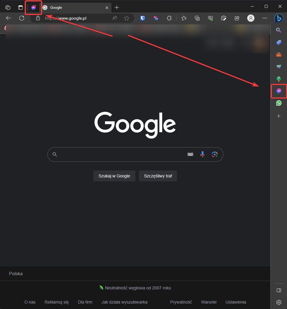 Dot notification in sidebar for Messenger FB | Microsoft Community Hub