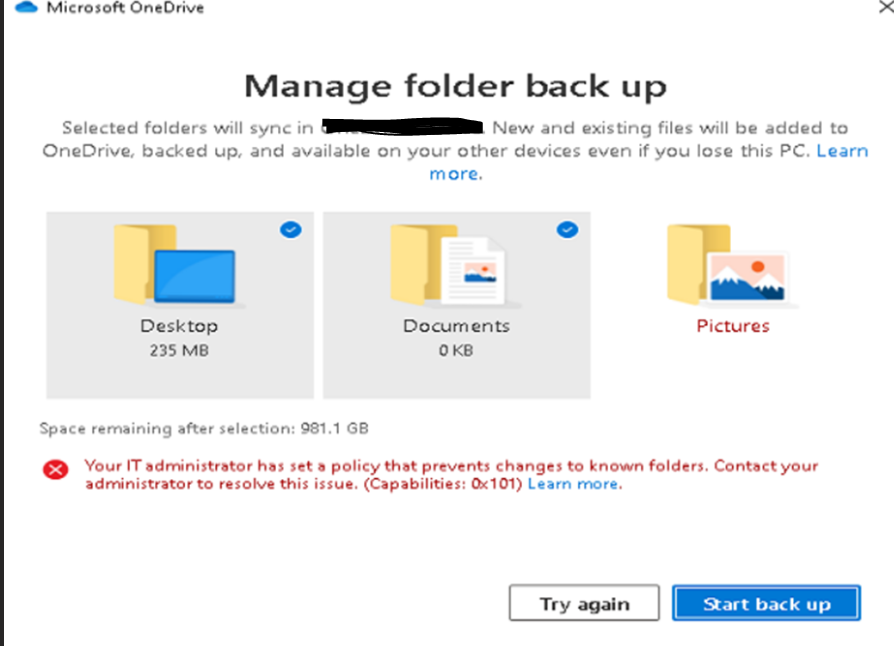 OneDrive KFM - My Pictures Folder wont redirect to Onedrive | Microsoft Community Hub