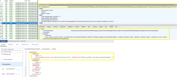 Analyze Har Trace When Importing An Azure Appservicewebapp On Api Management From Azure Portal