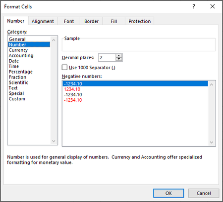 Brackets around negative numbers (formatting) | Microsoft Community Hub