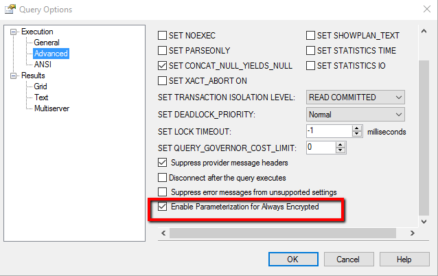 Parameterization for Always Encrypted - Using SSMS to Insert into, Update and Filter by ...
