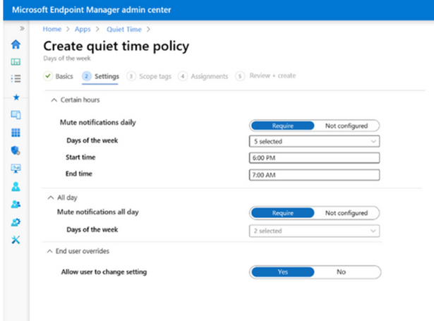 Global Quiet Time Admin Settings | Microsoft Community Hub