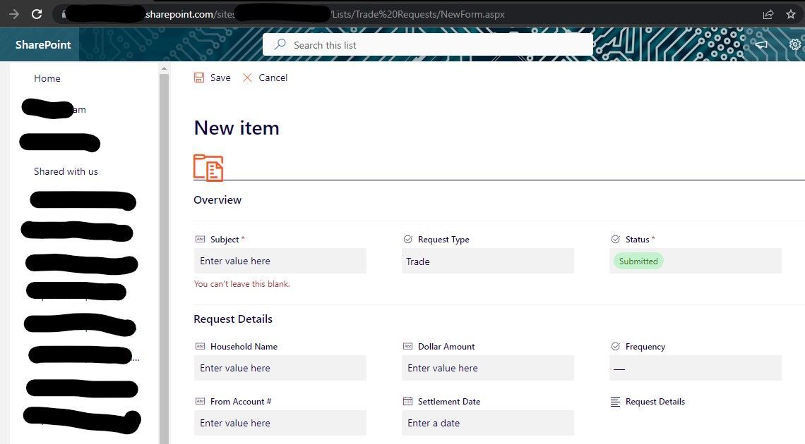 Cannot find Sharepoint list | Microsoft Community Hub