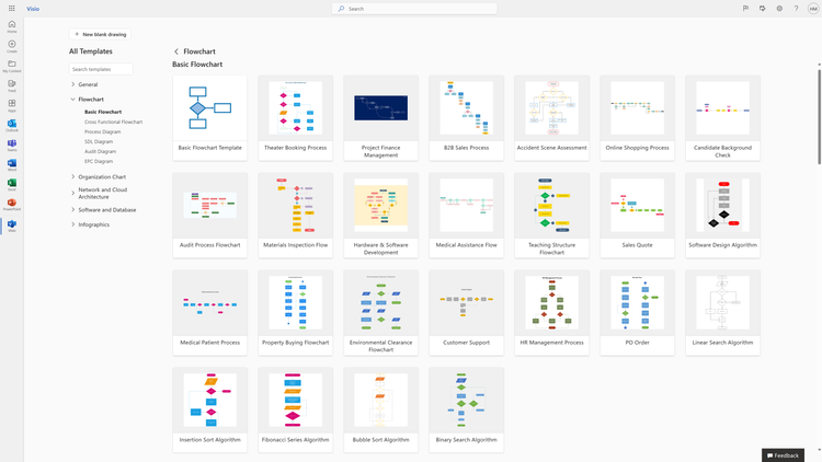 Start creating diagrams faster with the new Visio Templates page on ...
