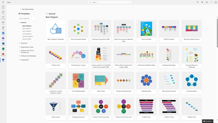 Start creating diagrams faster with the new Visio Templates page on ...