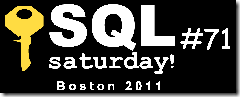 Speaking at SQL Saturday #71 - Boston | Microsoft Community Hub