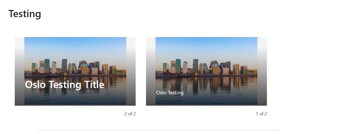 Image Gallery Carousel Title and caption placement | Microsoft ...