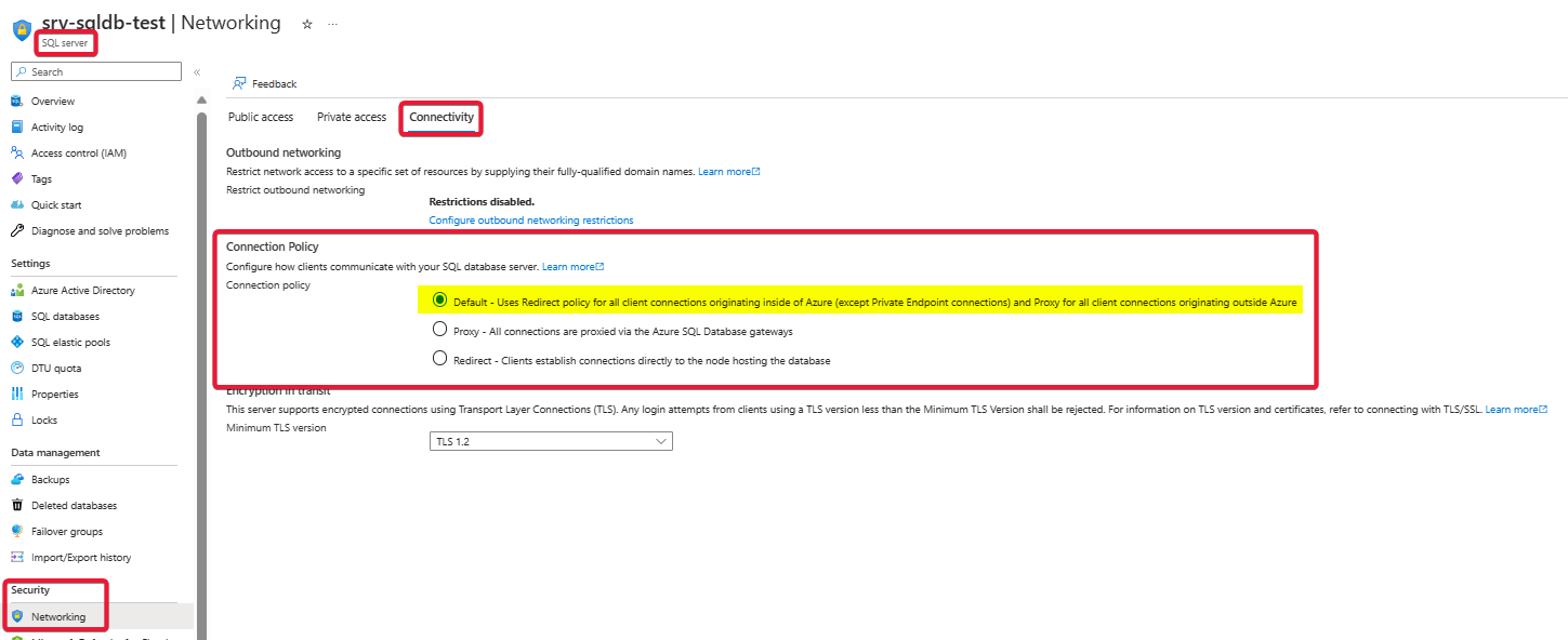 A few different configurations to connect your Azure VM (Vnet) to your Azure SQL Database. I ...
