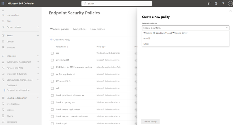 Manage your security settings across Windows, macOS, and Linux natively in Defender for Endpoint