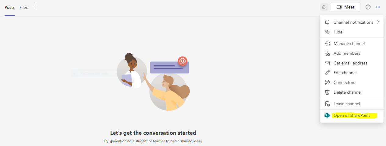Can we change the SharePoint opening page if navigated from the teams ...