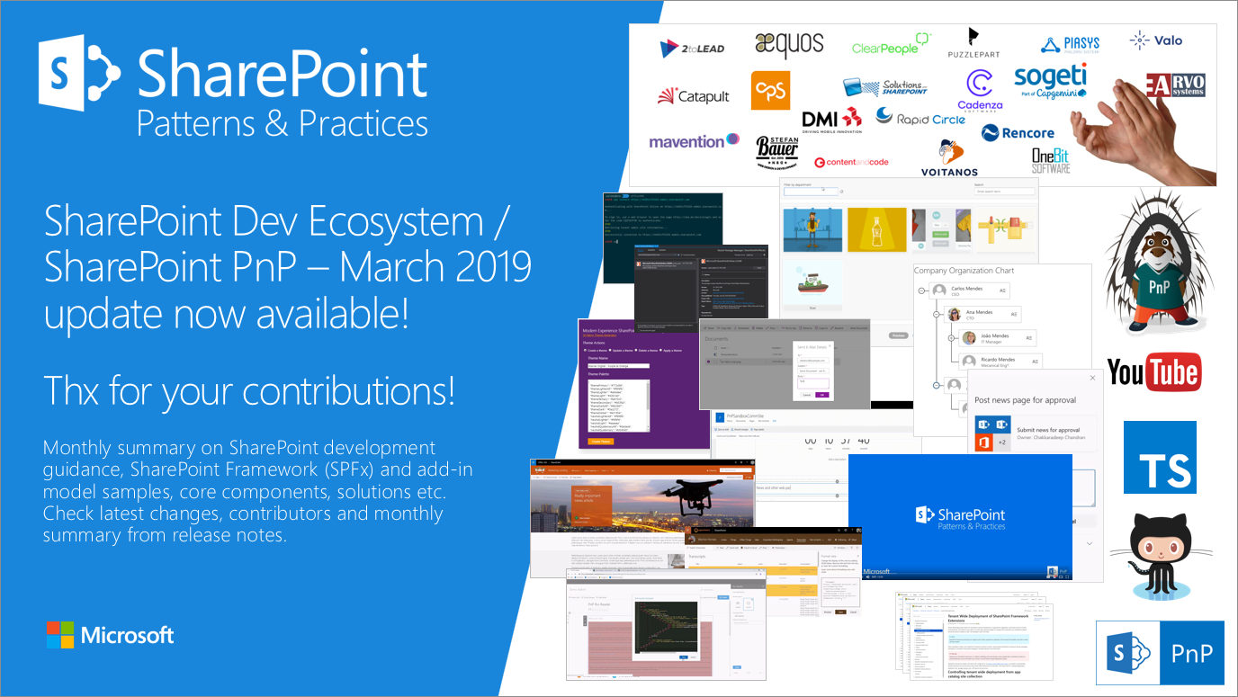 SharePoint Dev Ecosystem / SharePoint PnP - March 2019 update available ...