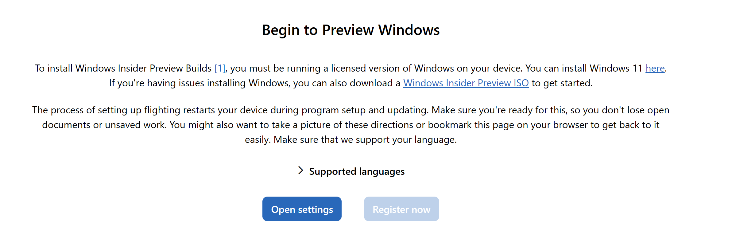 unable to signup for Windows Insider Program. | Microsoft Community Hub
