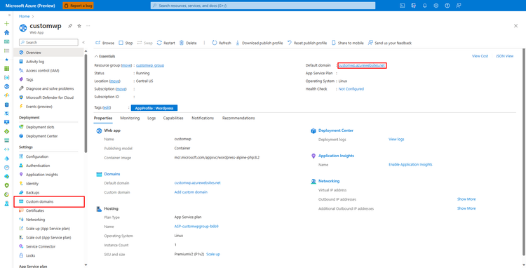 How to use Custom Domains with WordPress on App Service | Microsoft ...