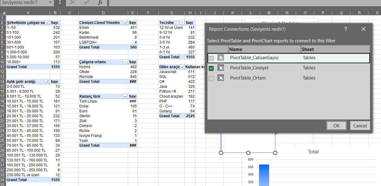 Pivot tables not exist in report connection menu | Microsoft Community Hub