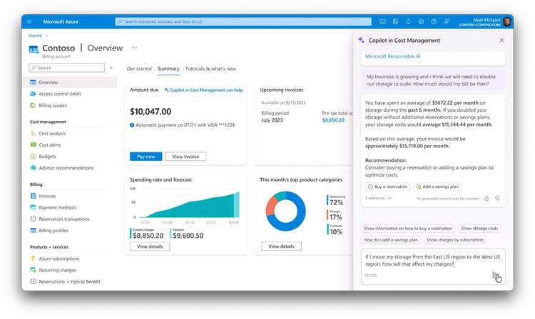 Copilot in Microsoft Cost Management