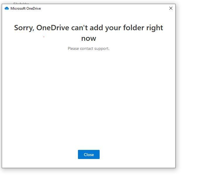 Issue while connecting OneDrive in laptop | Microsoft Community Hub