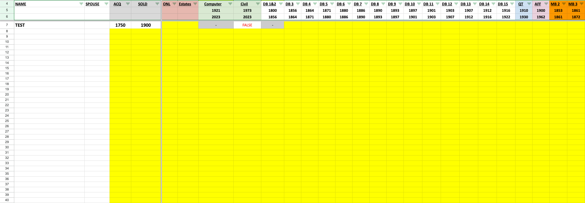 Excel - how to use IF/AND/OR combo to see if a date range lies within another date range ...