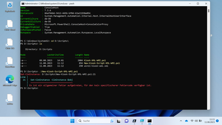 Windows 11 assigned access - setting kiosk mode over powershell and WMI ...