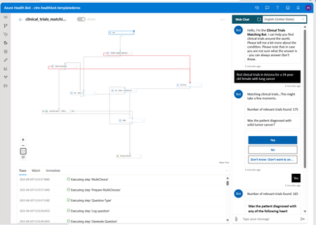 Enable AI driven clinical trials matching with an open-source blueprint and one click deployment