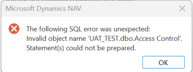 Error was unexpected: Invalid Object name.. | Microsoft Community Hub