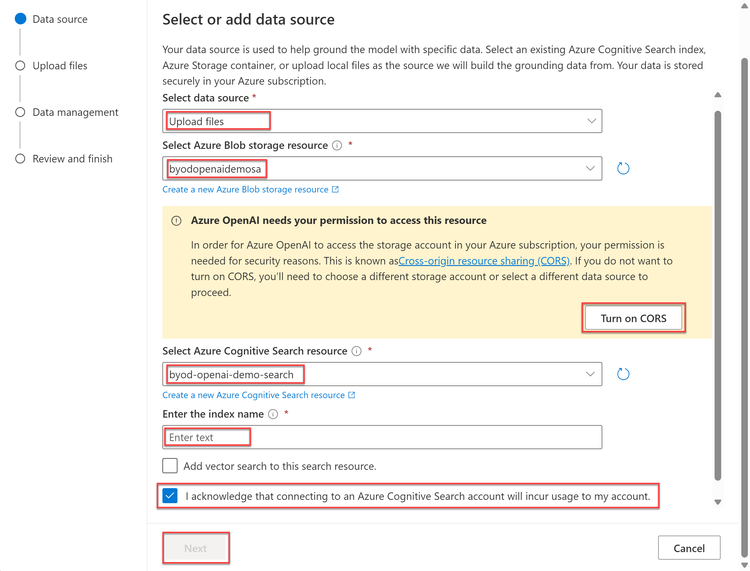 Bring your own Data to Azure OpenAI: Step-by-Step Guide