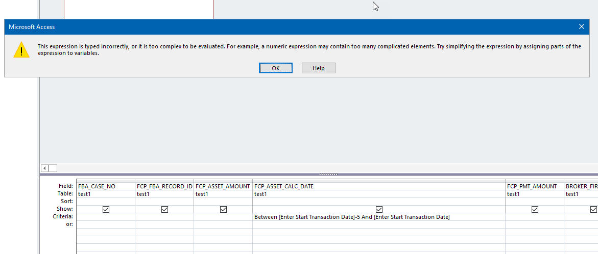 Help with Query Criteria | Microsoft Community Hub