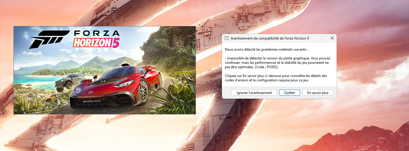 problème les jeux ne détecte plus les pilotes graphiques | Microsoft ...